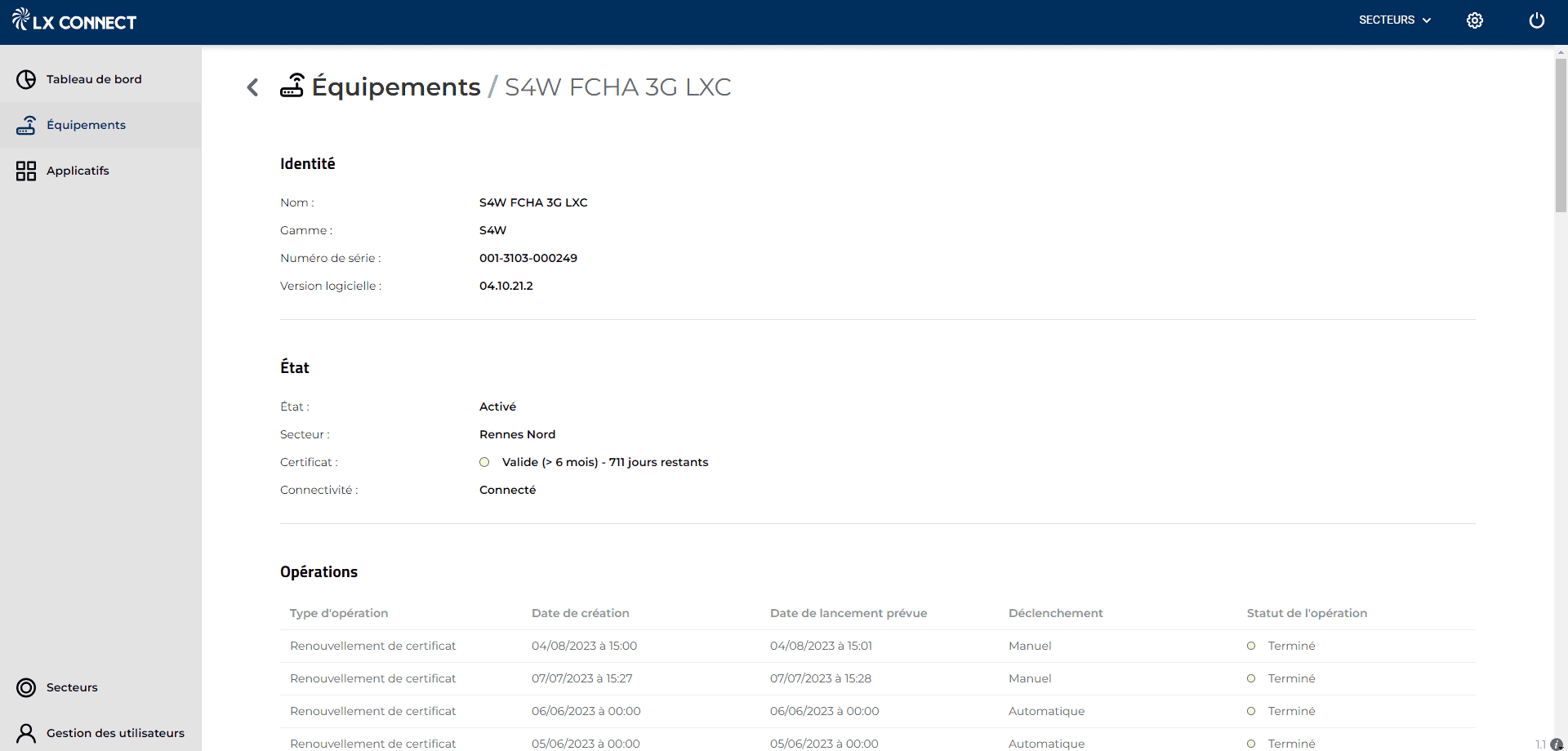 LX CONNECT: plateforme de centralisation d'équipements SOFREL - Lacroix Environment